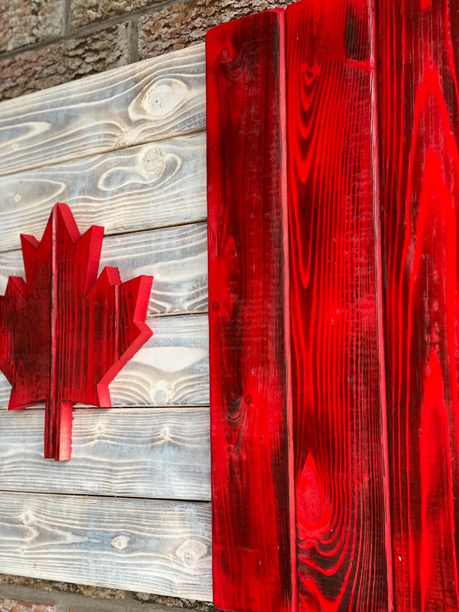 3D Wooden Canadian Flag | Cottage Backyard Porch Decor | Canada | Wood ...