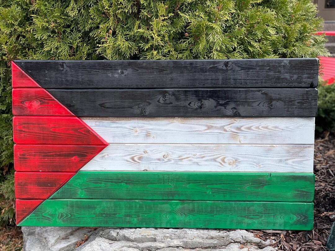 3D Palestine Flag | Wood Flag | Cottage Backyard Porch Decor ...