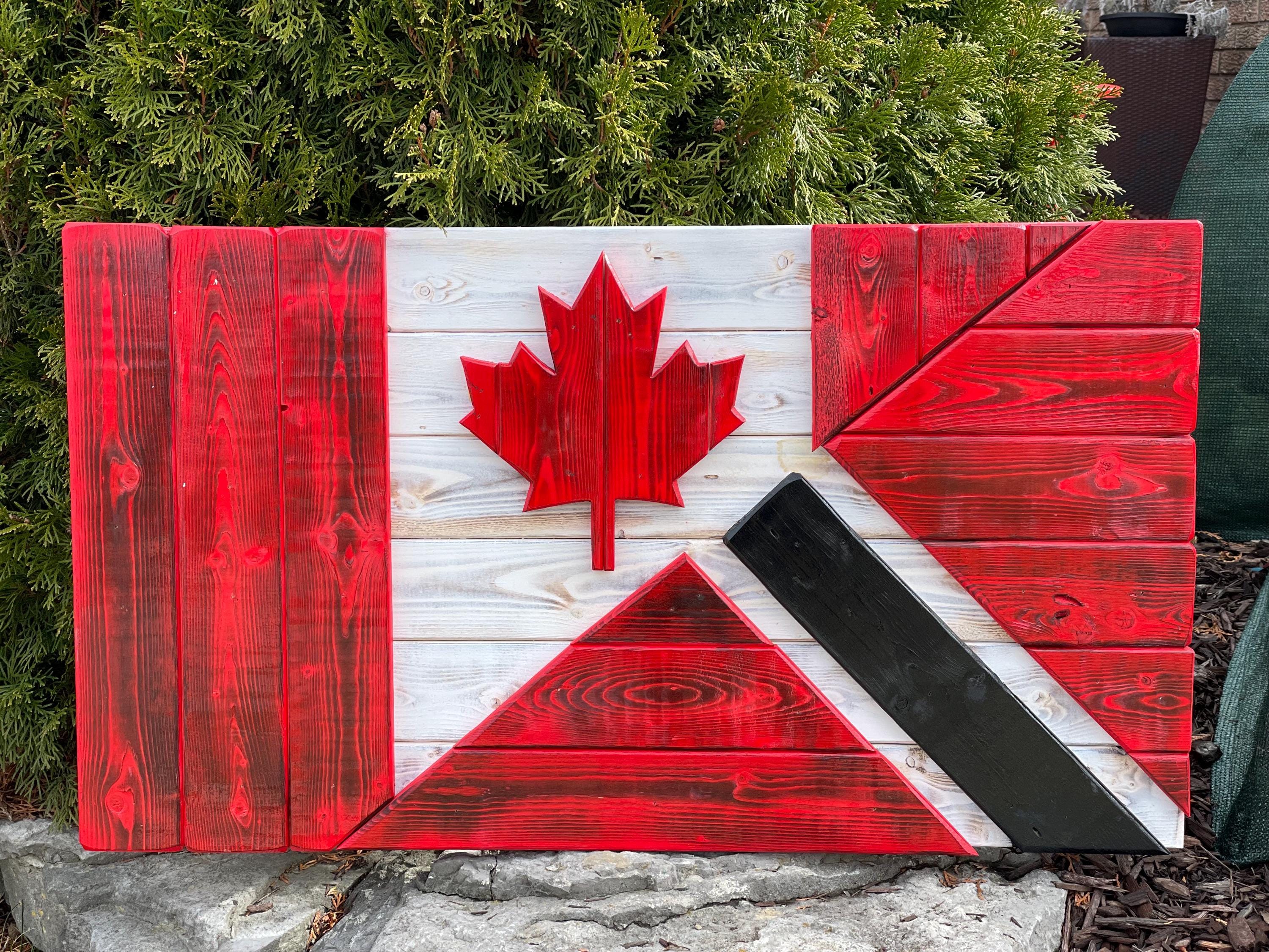 3D Wooden Canadian Flag | Cottage Backyard Porch Decor | Canada | Wood ...