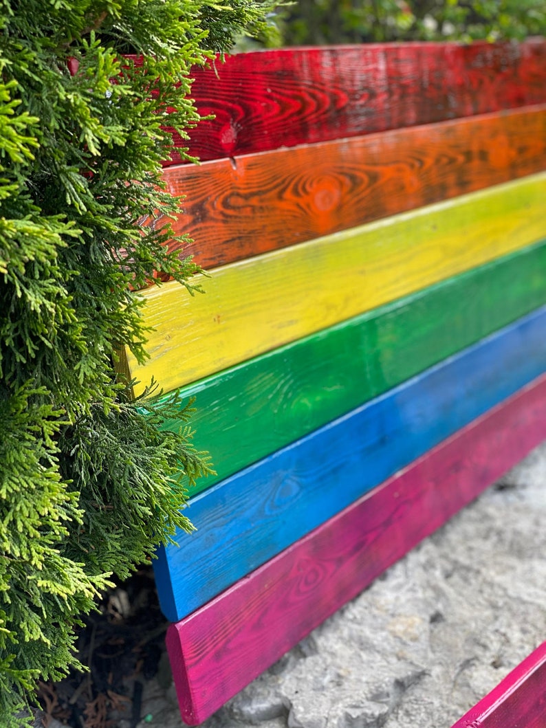 Wooden Pride Flag Cottage Backyard Porch Decor Pride - Etsy