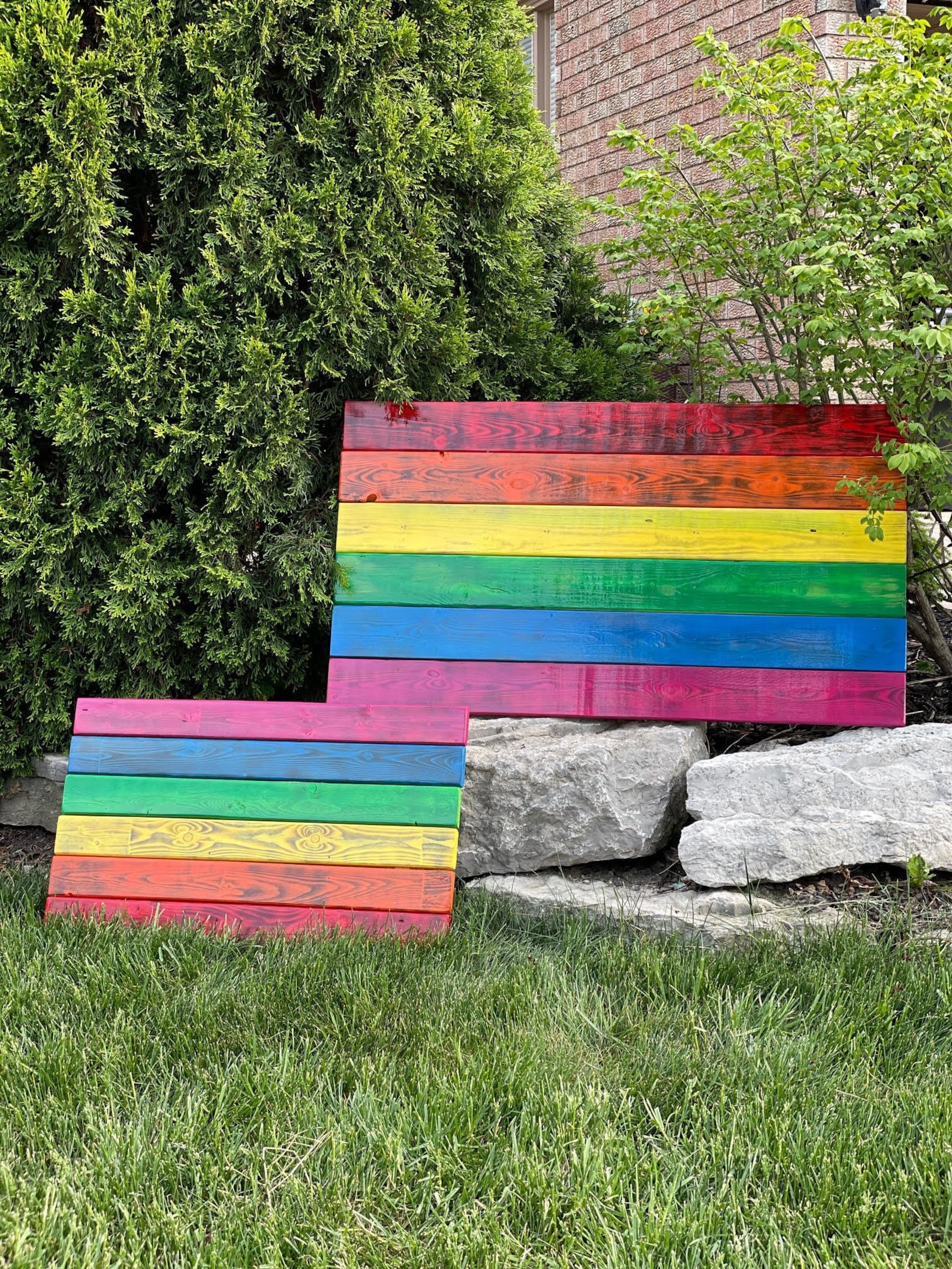 Wooden Pride Flag Cottage Backyard Porch Decor Pride | Etsy