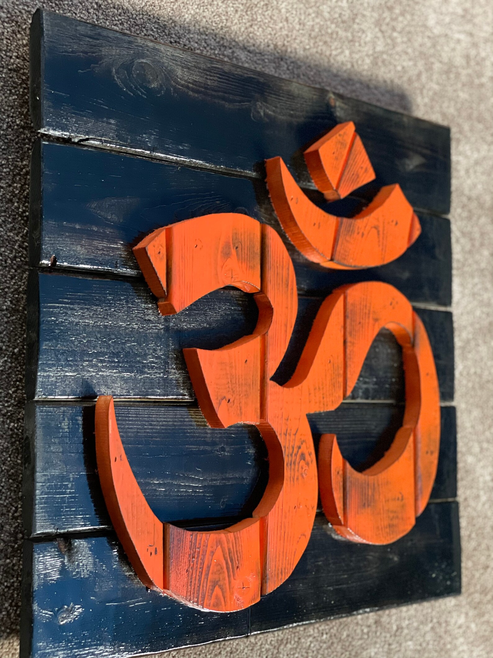 3D Wooden Om Symbol Wall Decor Om Aum Yoga Studio - Etsy