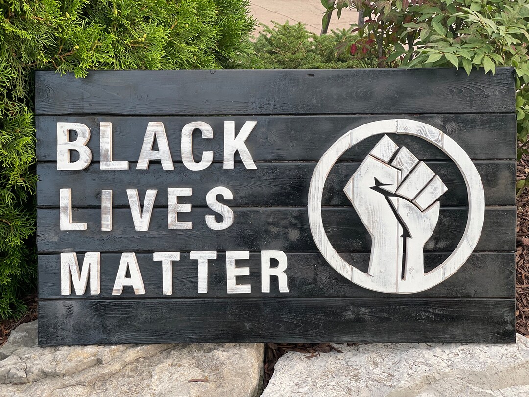 3D Wooden Black Lives Matter Flag | Backyard Porch Decor | Wood Flag ...