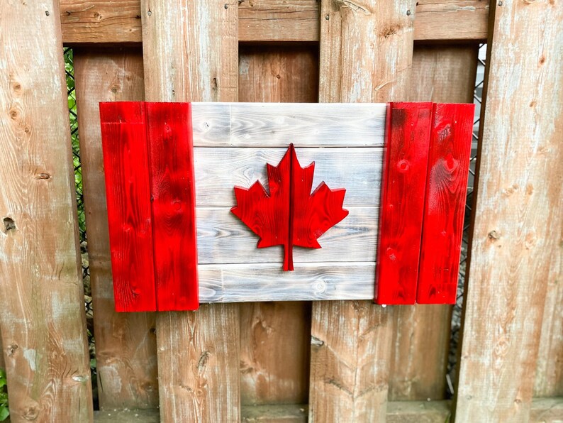 3D Wooden Canadian Flag Cottage Backyard Porch Decor - Etsy