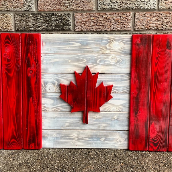Wooden Canadian Flag - Etsy Canada