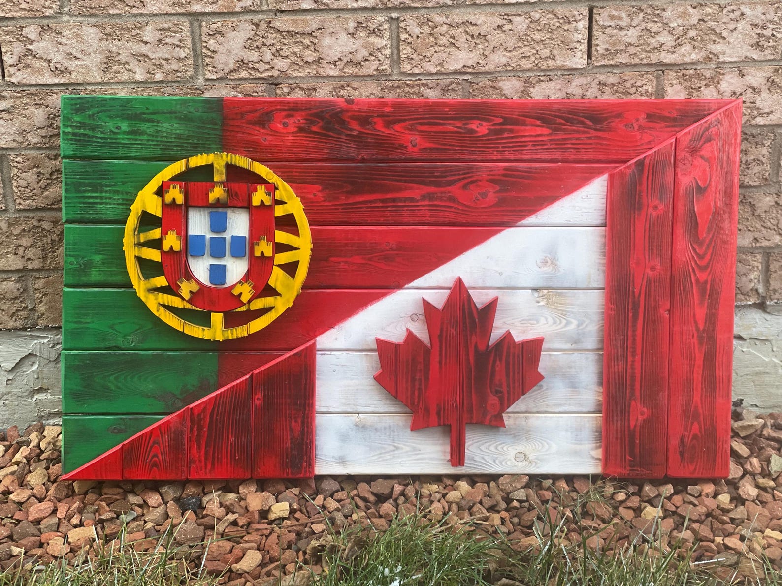 3D Wooden Canadian Flag | Cottage Backyard Porch Decor | Canada | Wood ...