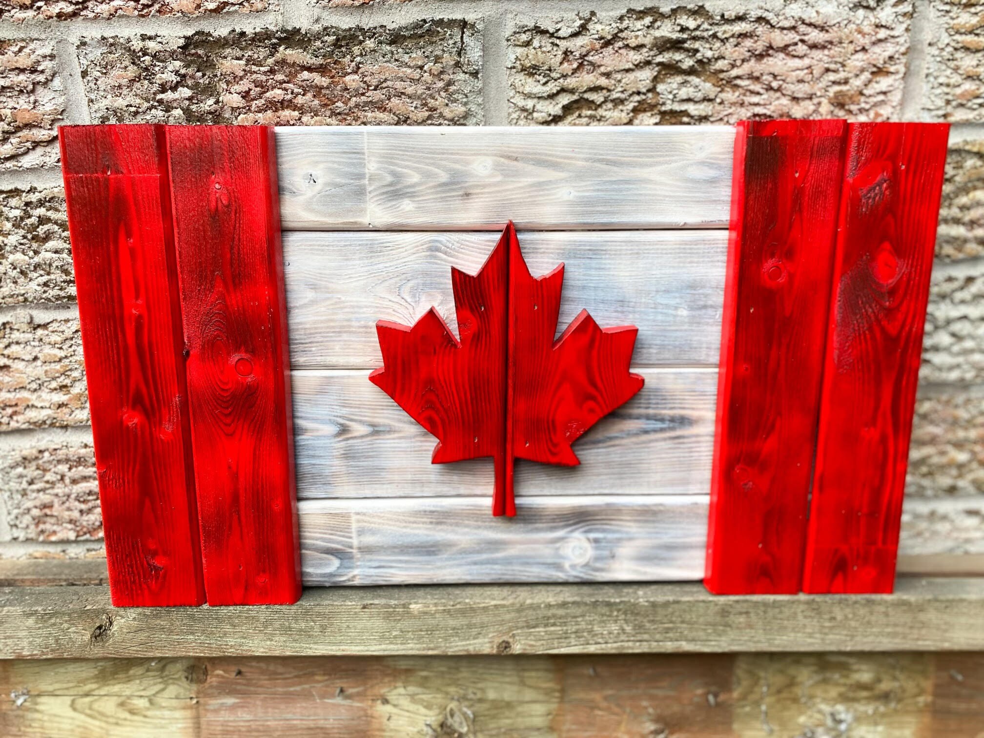 3D Wooden Canadian Flag Cottage Backyard Porch Decor - Etsy Canada