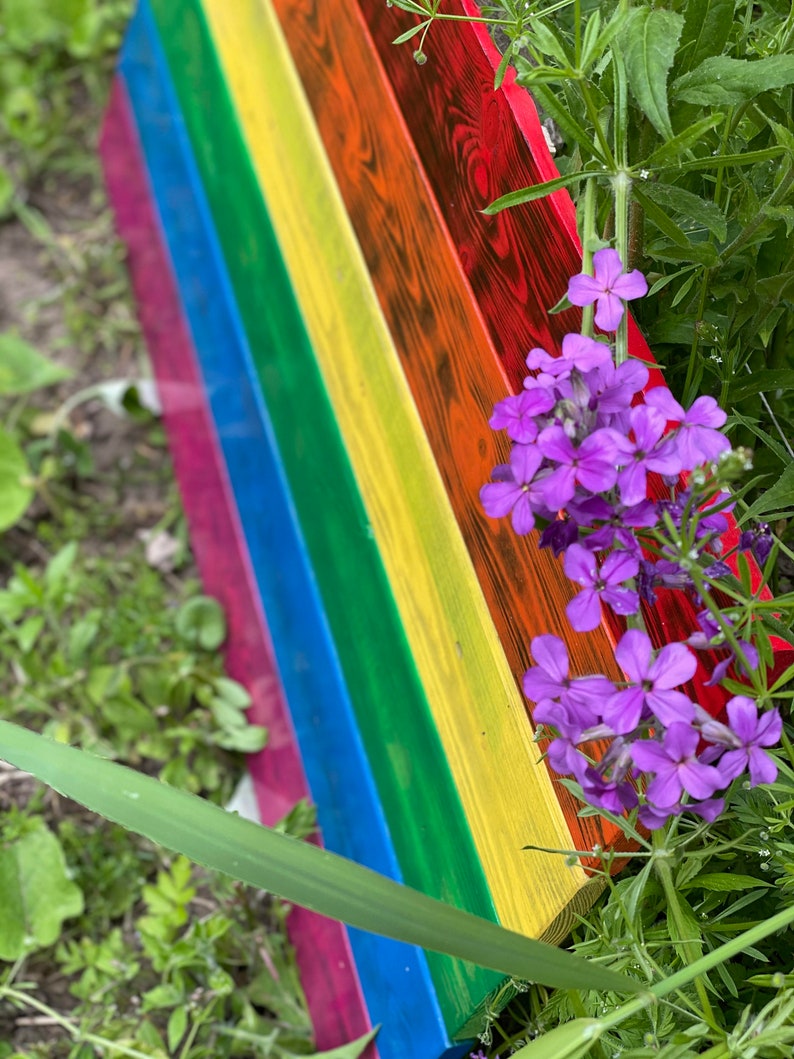 Wooden Pride Flag Cottage Backyard Porch Decor Pride - Etsy