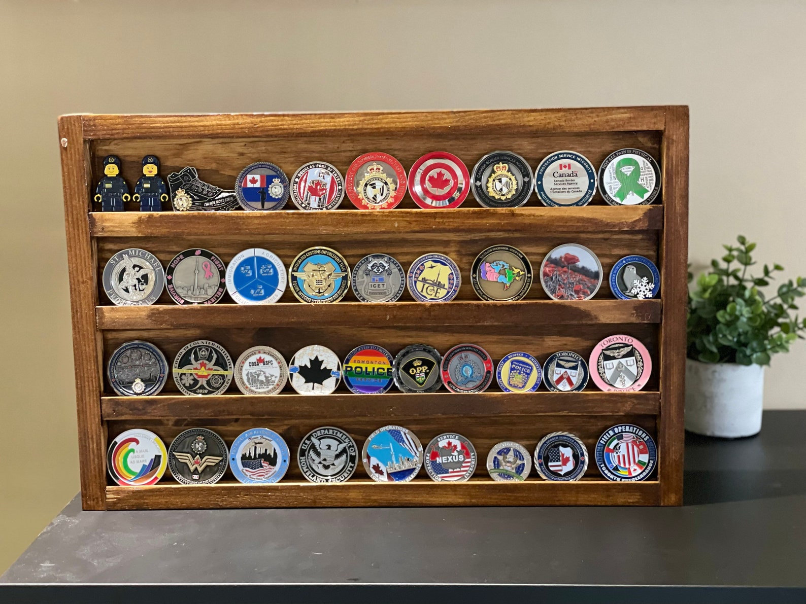 Challenge Coin Holder Wall Mount | Law Enforcement | Military Coin ...