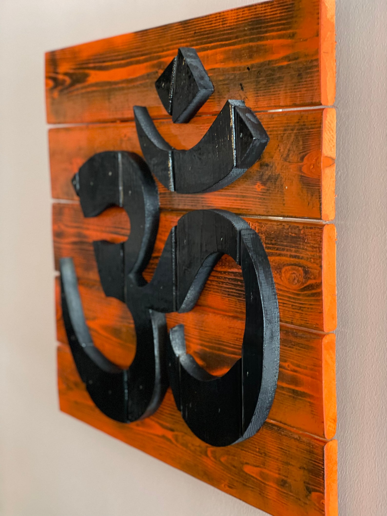 3D Wooden Om Symbol Wall Decor Om Aum Yoga Studio - Etsy