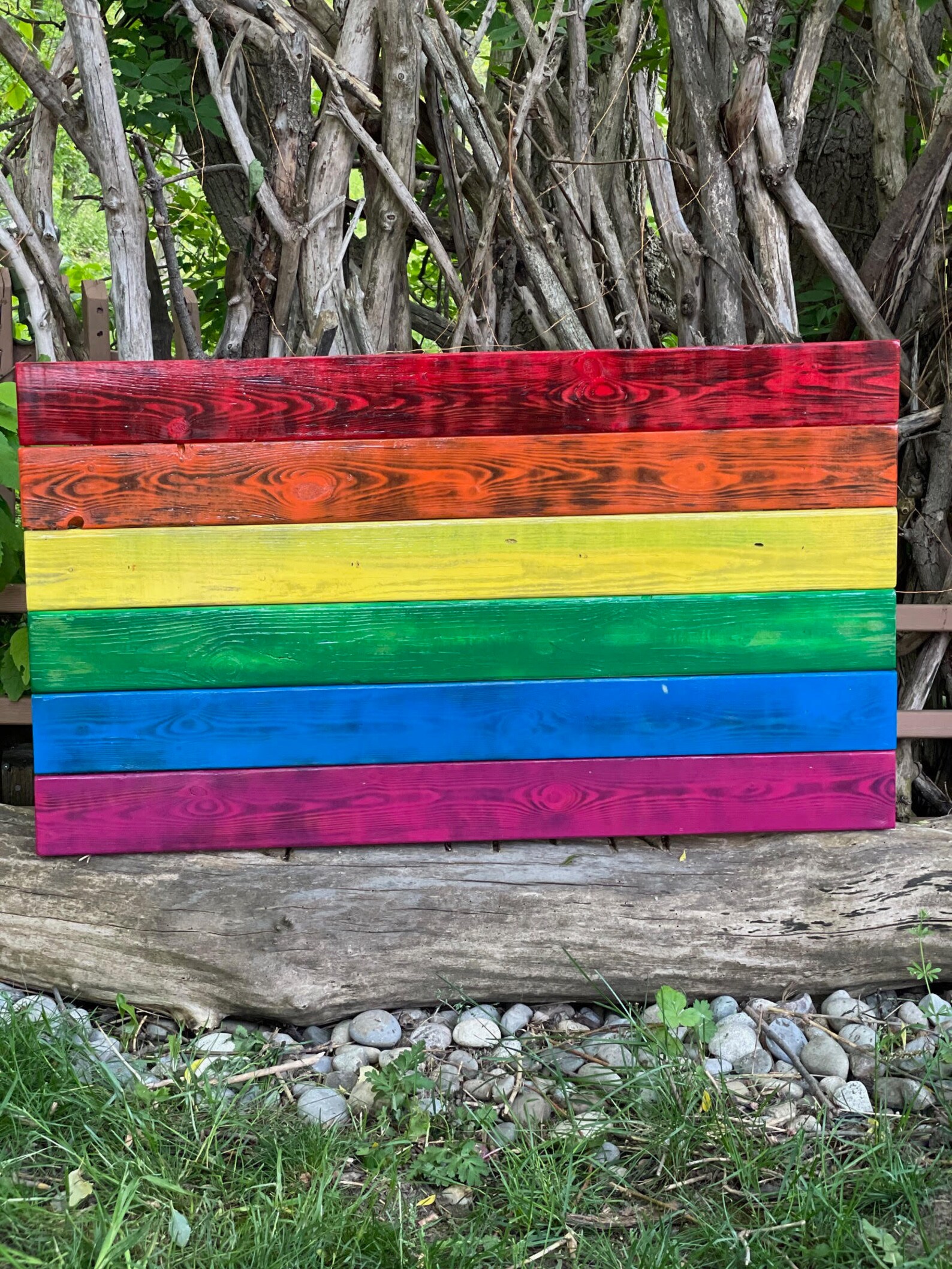 Wooden Pride Flag Cottage Backyard Porch Decor Pride - Etsy