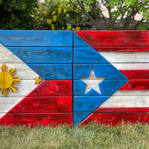 Puerto Rican and Philippines Flag - Etsy