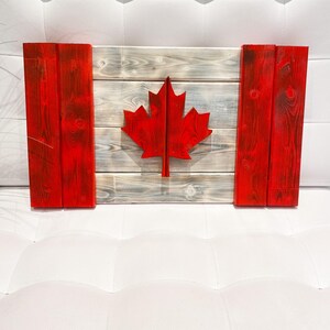 3D Wooden Canadian Flag Cottage Backyard Porch Decor Canada Wood Flag ...