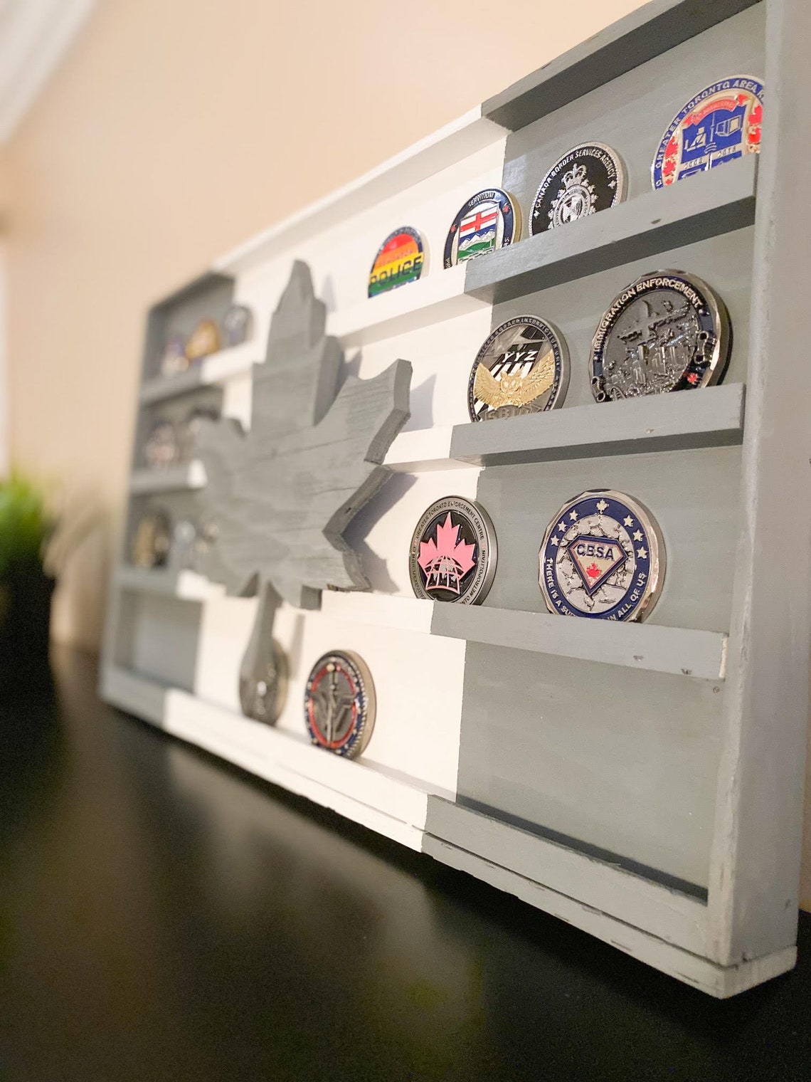 Challenge Coin Holder Canada Wall Mount Law - Etsy Canada