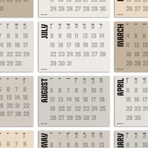 Simple & Modern 2024 A3 Printable Calendar Neutral - Etsy Australia
