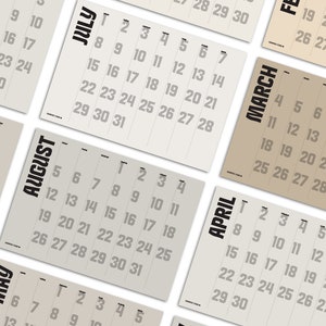 Simple & Modern 2024 A3 Printable Calendar Neutral - Etsy Australia