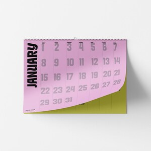 Simple & Modern 2024 A3 Printable Calendar Colour - Etsy Australia