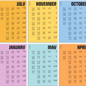 Simple & Modern 2024 A3 Printable Calendar Colour - Etsy Australia