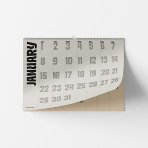 Simple & Modern 2024 A3 Printable Calendar Neutral - Etsy Australia
