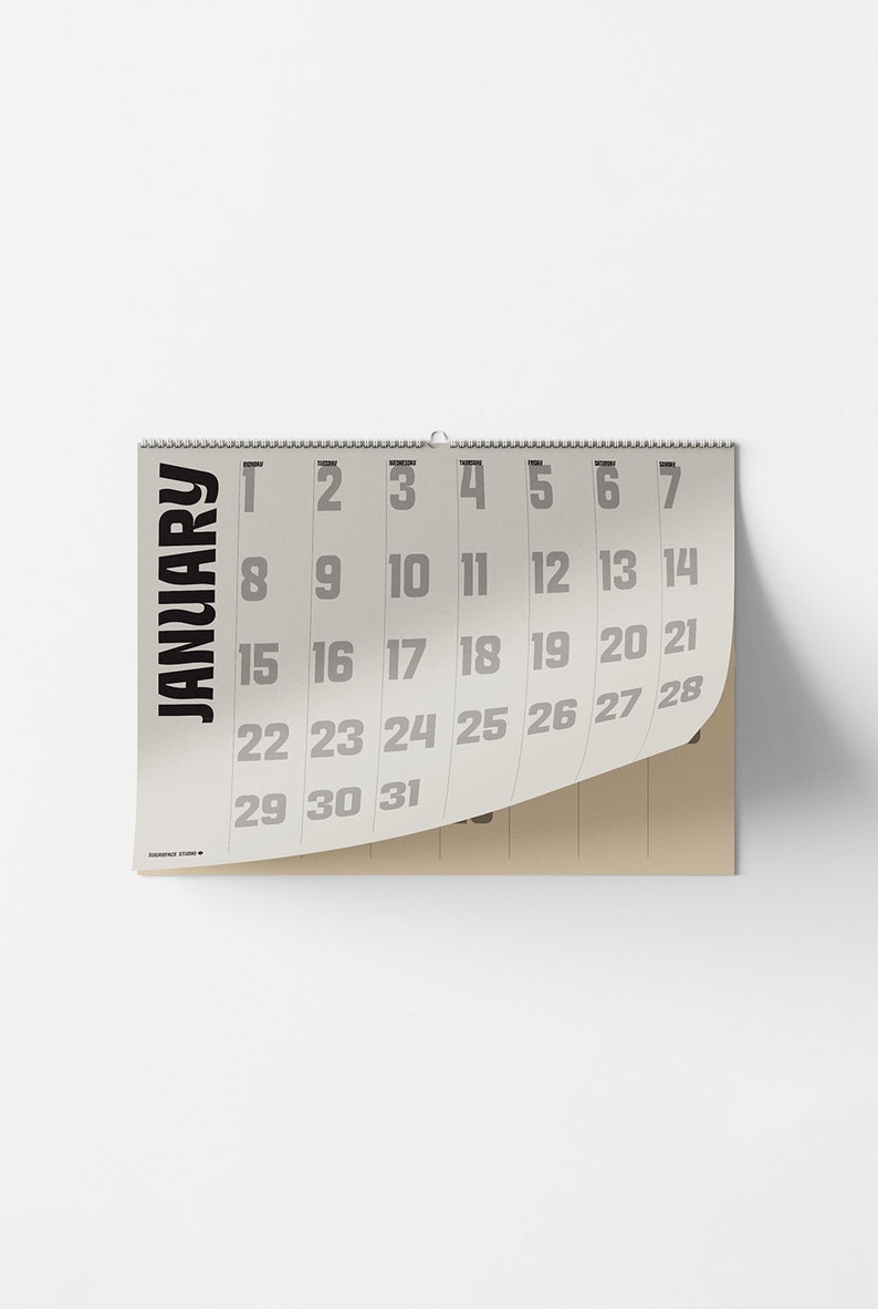 Simple & Modern 2024 A3 Printable Calendar Neutral - Etsy Australia
