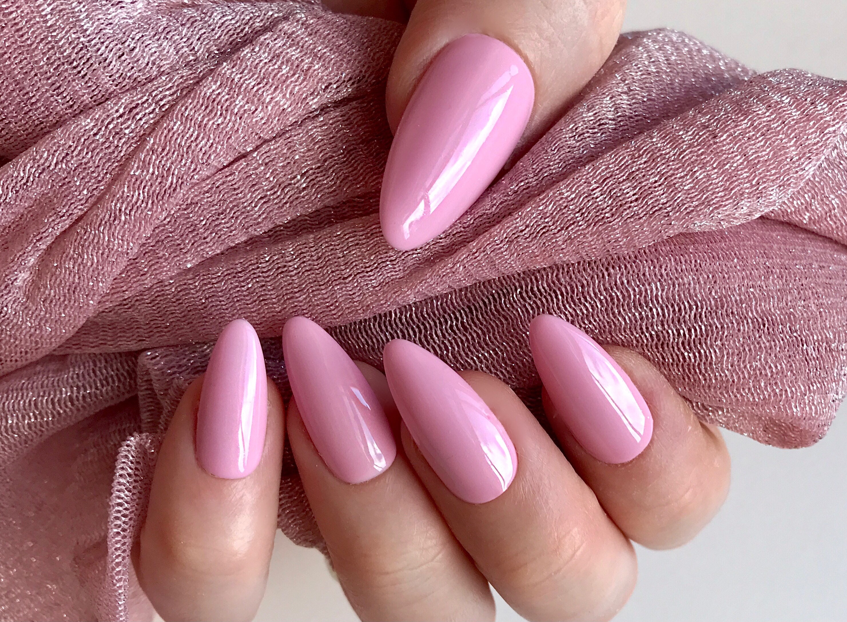 Baby Pink Press on Nails Custom Press on Nails False Nails | Etsy