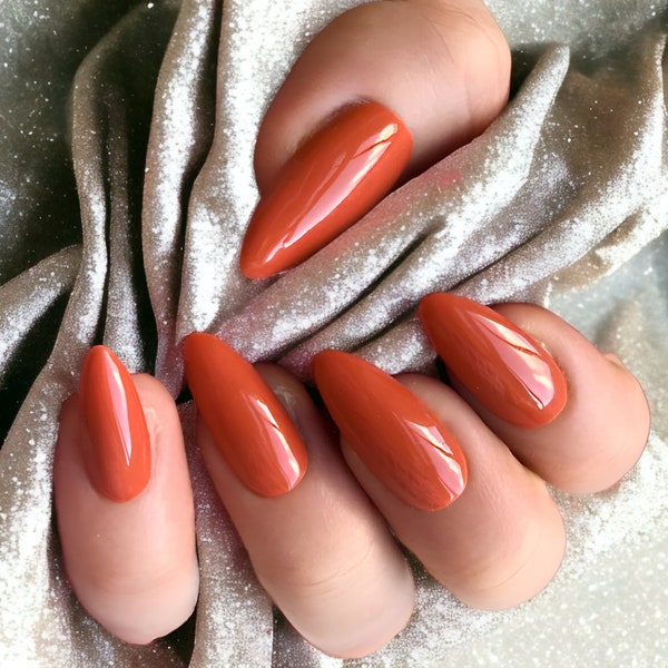 Rust Orange Nail - Etsy