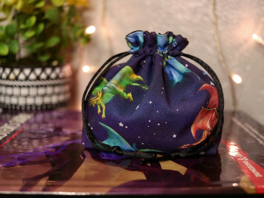 Stars & Dragons Small Dice Bag | Dnd, Dm Gift, Coin Pouch, Bag of ...