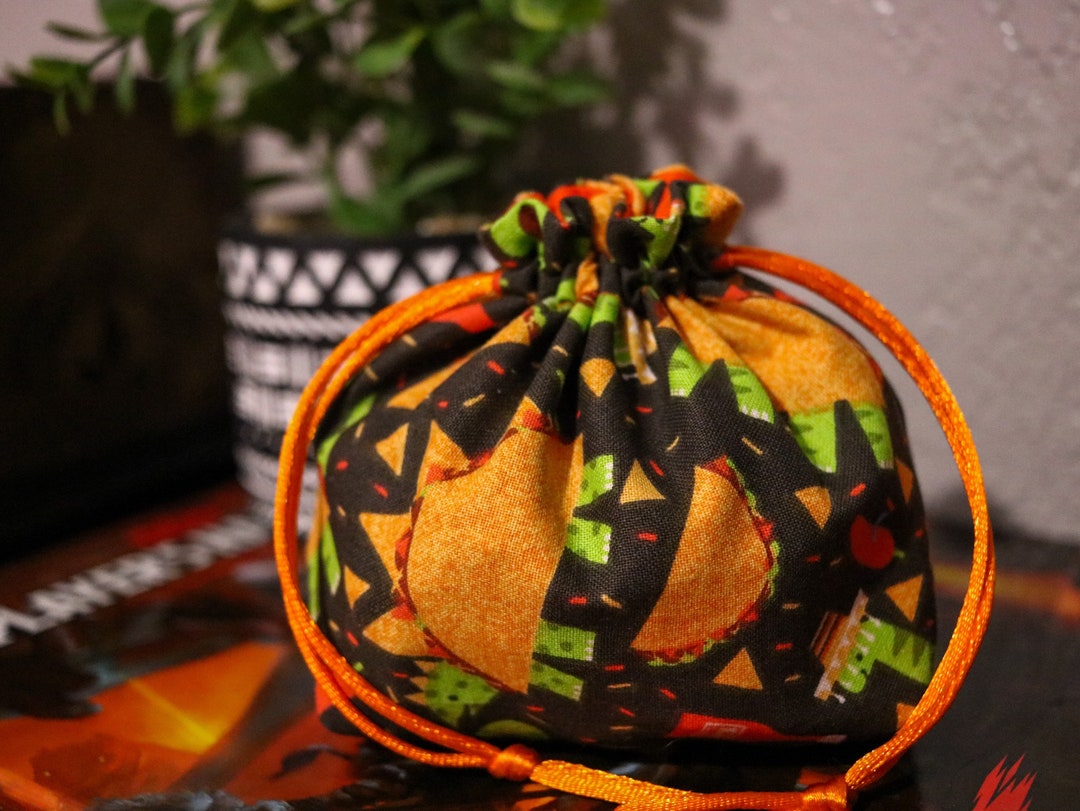 Dinosaur Taco Small Dice Bag | Dnd, Dm Gift, Coin Pouch, Bag of Holding ...