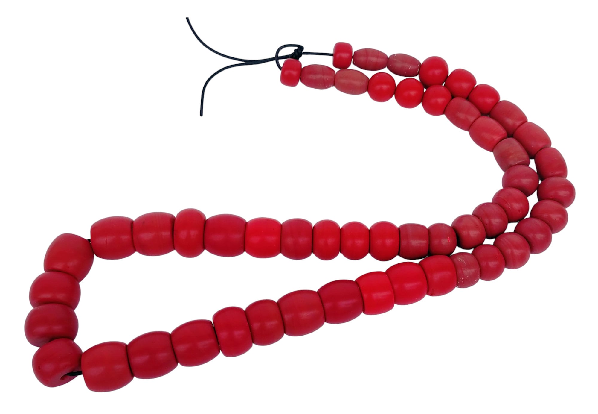 A 30" Strand of Mediterranean Precious Coral Beads - Antique Trade Bead ...