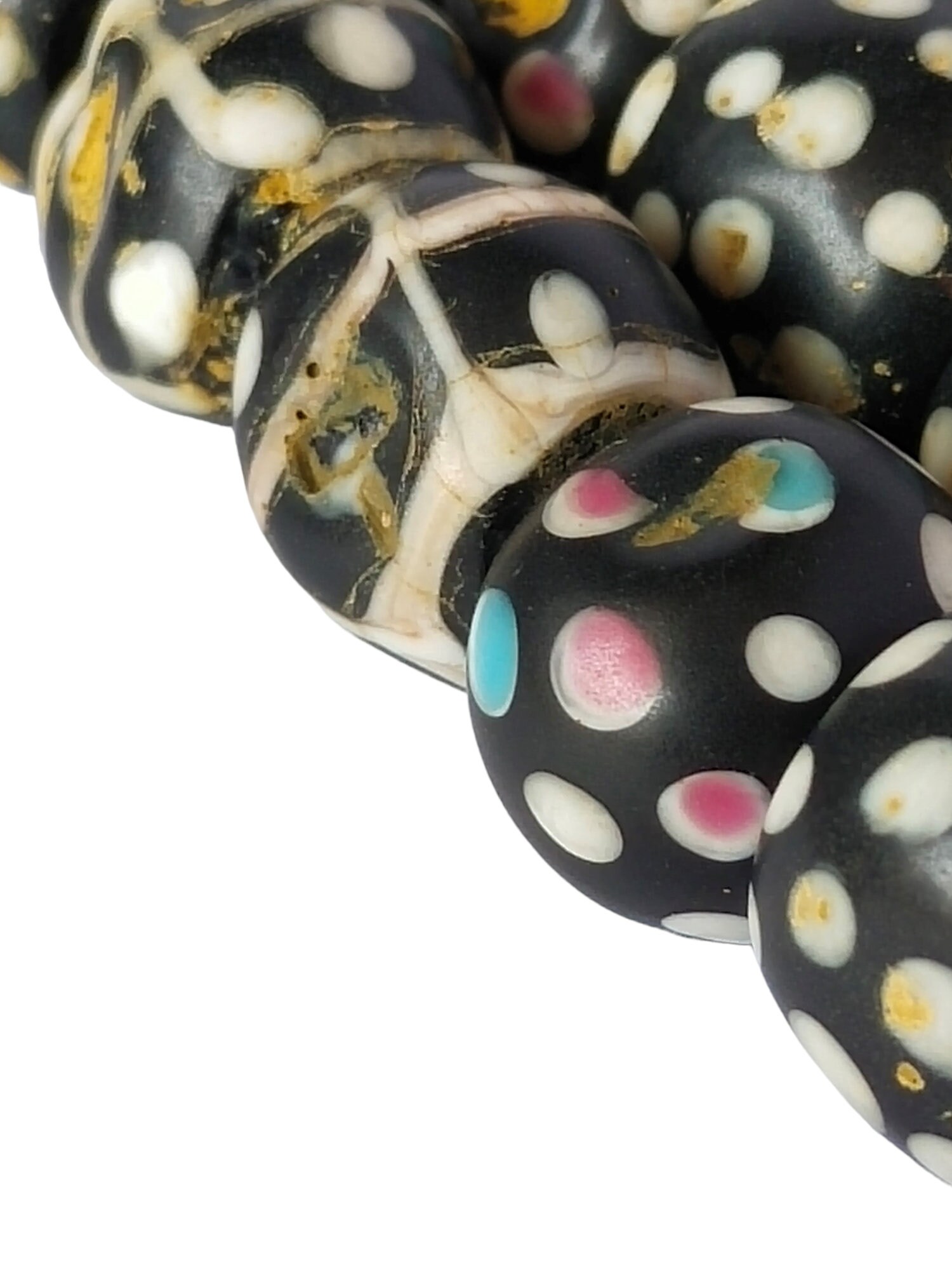 40 Inches Long Strand of Antique Venetian Skunk Beads Eye - Etsy