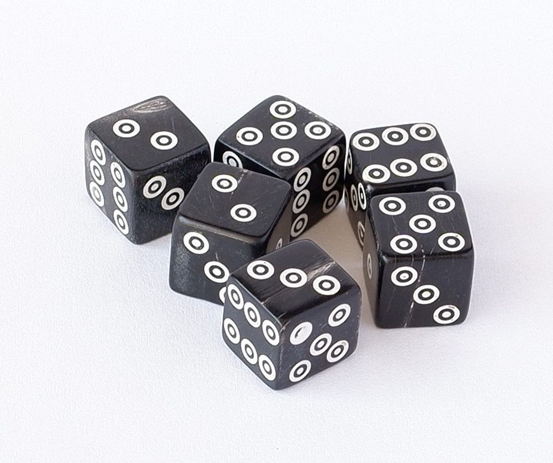 D6 Large Medieval Horn Dice Set of 6-9/16 Inch (14-15 Mm) - Handmade ...