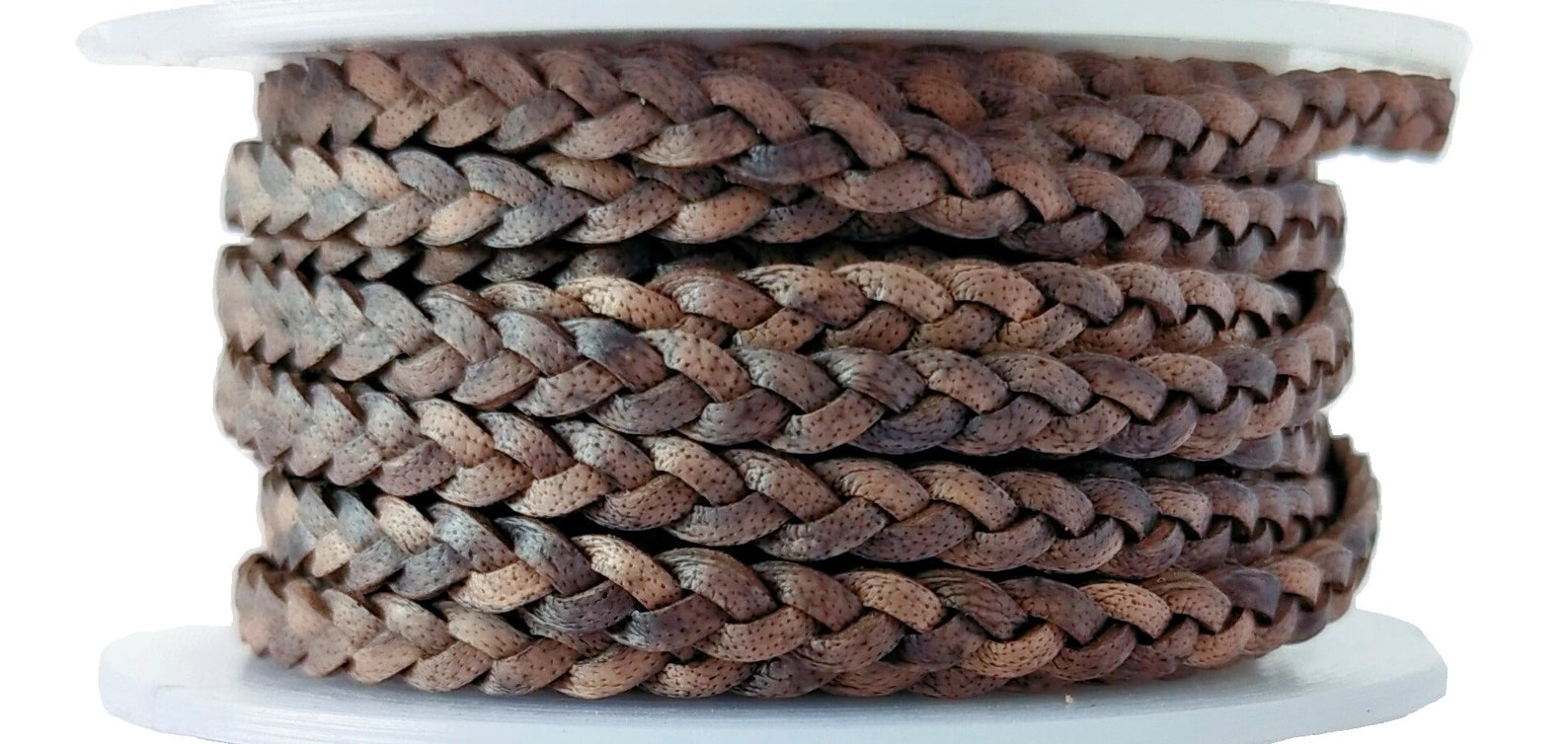 3 MM Flat Braided Genuine Leather String Cord, Rope for Jewelry Making ...