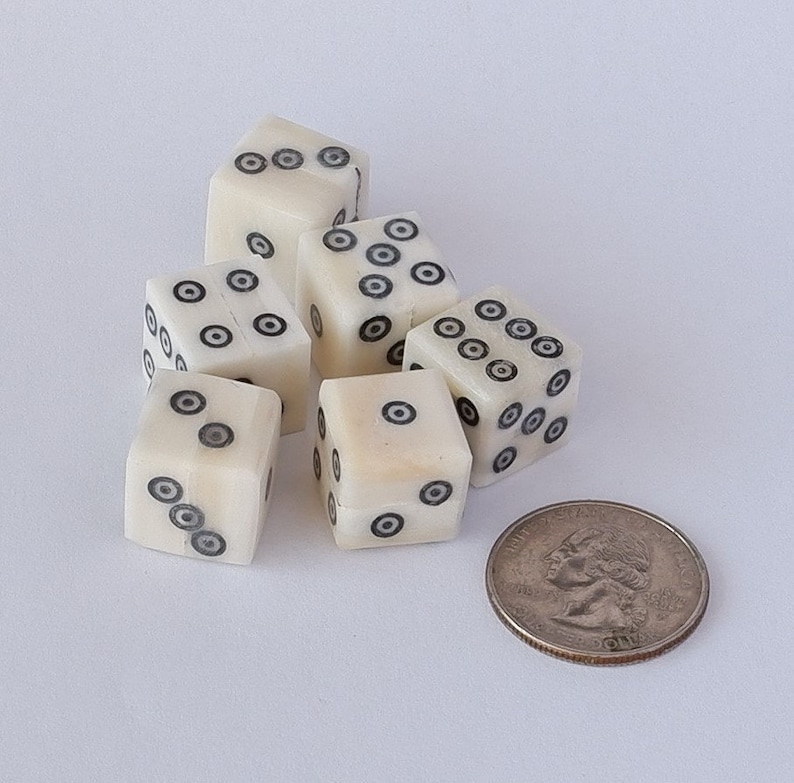 D6 Large Medieval Bone Dice Set of 6-9/16 Inch 14-15 Mm - Etsy