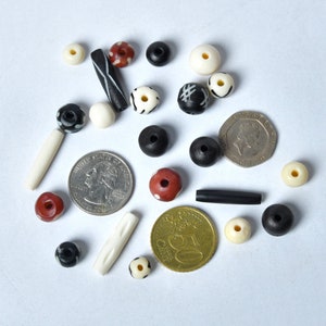 130 Pcs Assorted Bone Beads - Native American and Indian Bead Supplies ...