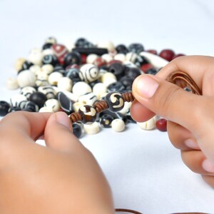 130 Pcs Assorted Bone Beads - Native American and Indian Bead Supplies - Ox Bone Hairpipe Beads ...