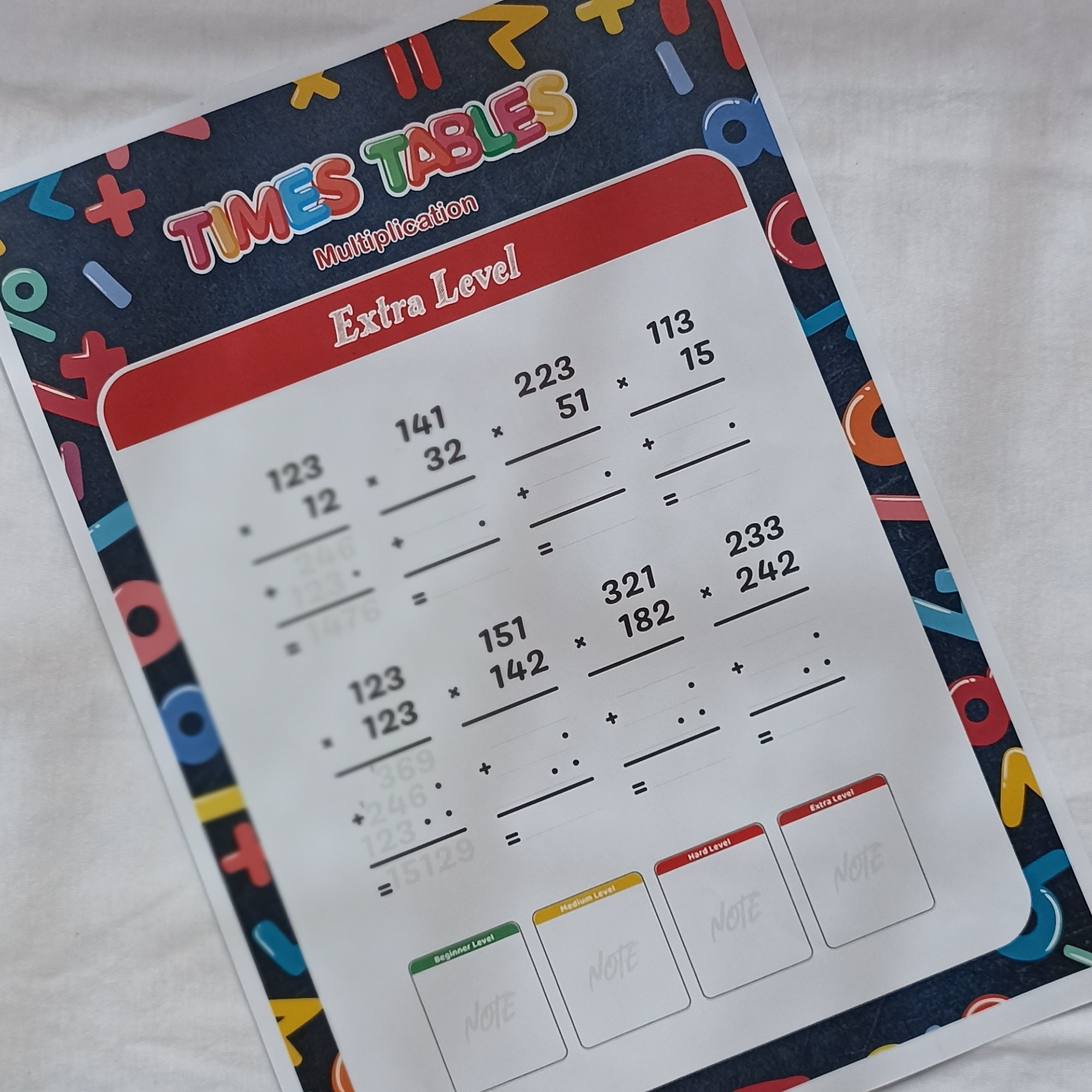Times Tablescolor Sheet Multiplication Education - Etsy