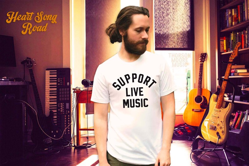 Support Live Music Graphic Tee Woman / Support Local Bands & Musicians ...