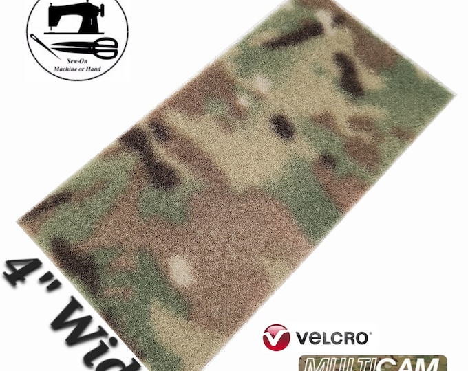 4” (inch) Velcro® Brand Sew-on Multicam® Camouflage LOOP SIDE ONLY ...