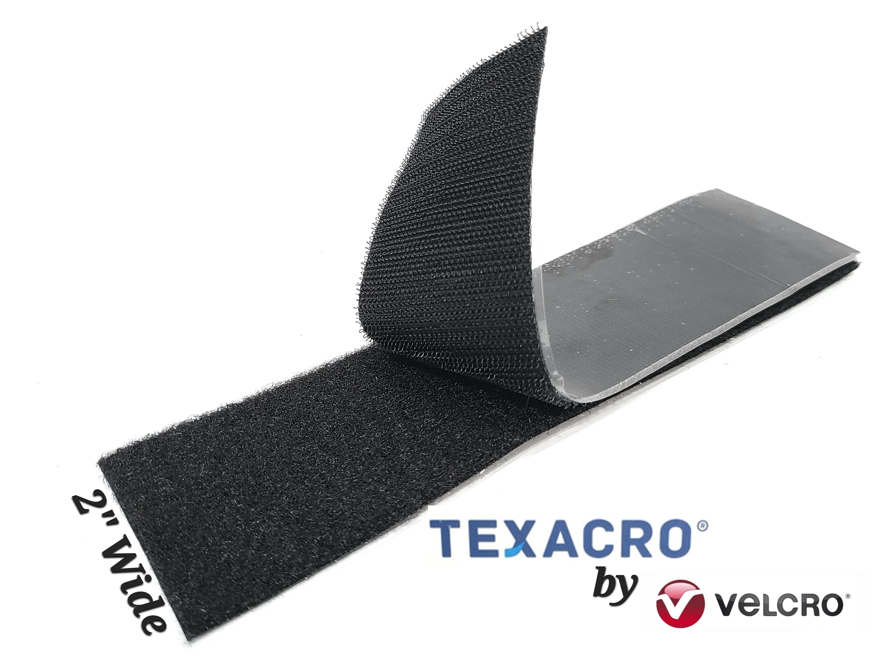 2 Wide X 8 inch VELCRO® Brand TEXACRO Stick-on Strip hook & Loop Black ...
