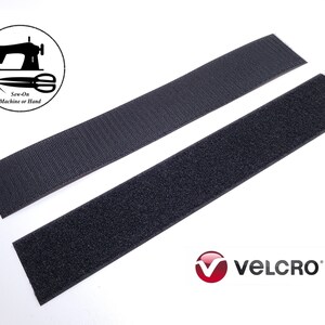 2” Wide X 12” (inch) VELCRO® Brand Sew-on Strip (hook & Loop) - Black ...