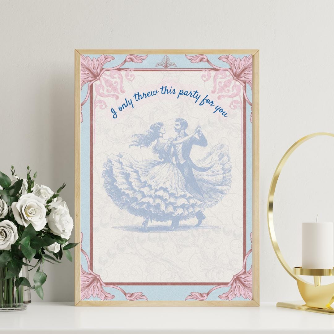 Blue Rococo Ballroom Art Print | Coquette Decor (digital Download) - Etsy