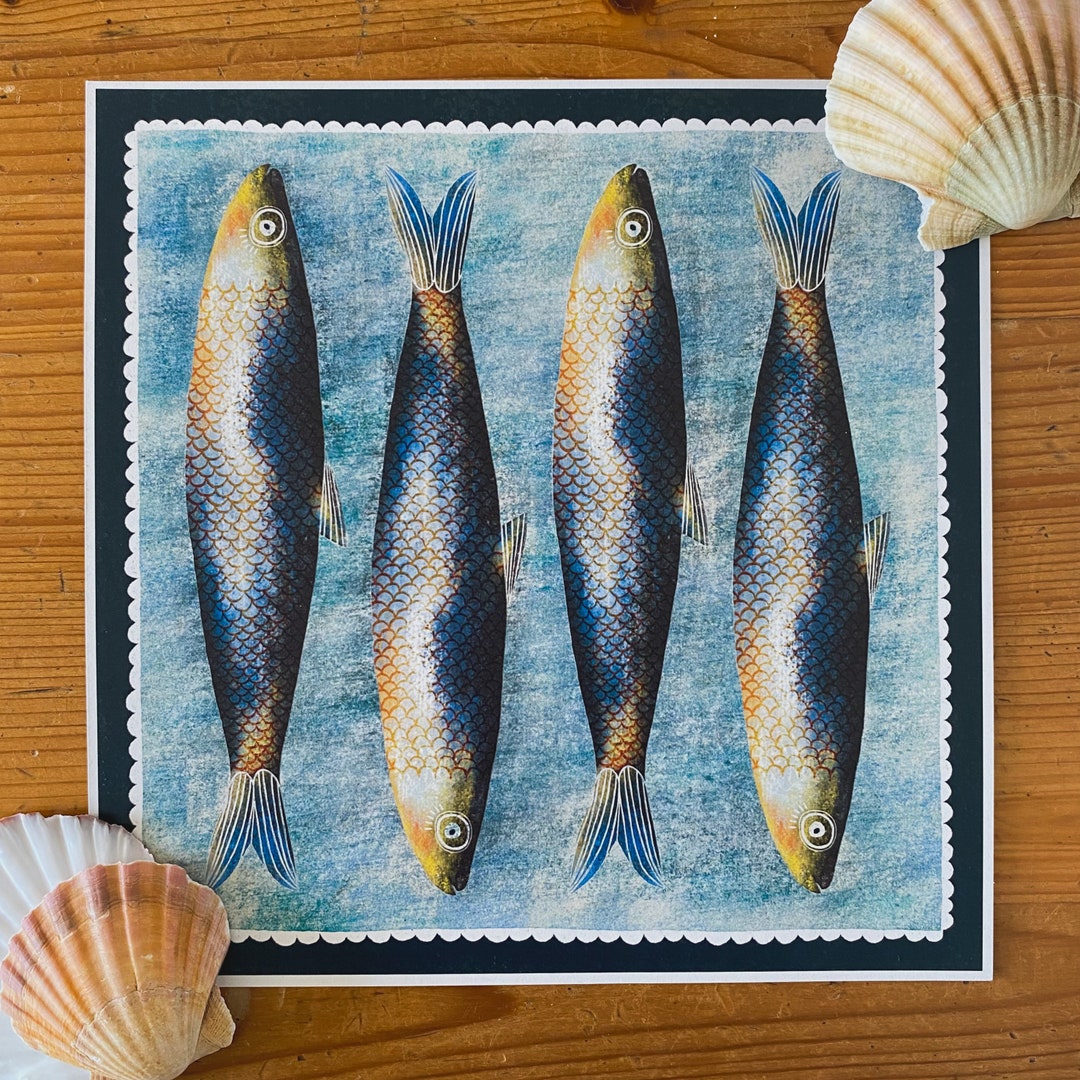 PILCHARDS - Art Print of Fish, Cornwall, Nautical - Etsy
