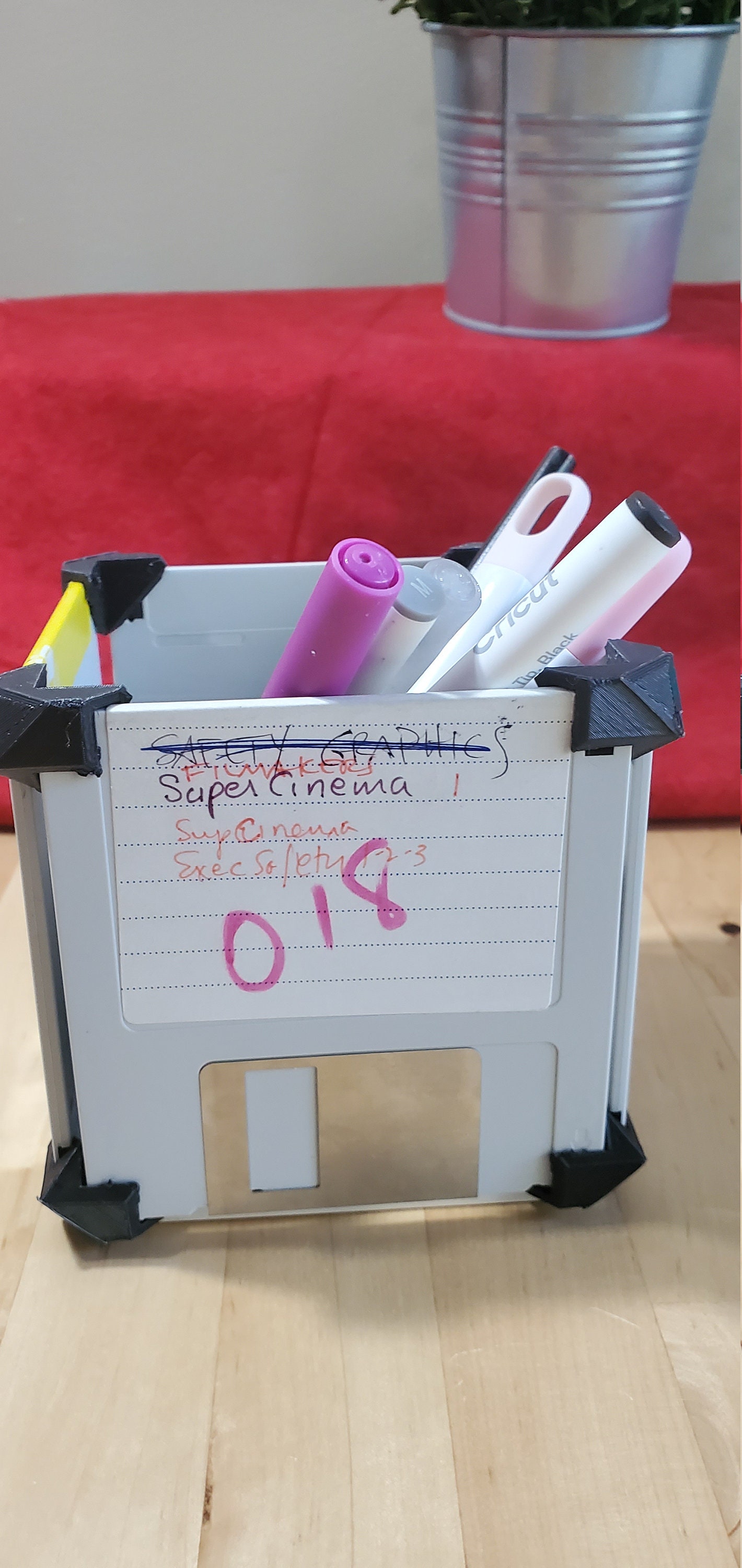 Retro Floppy Pen Standpen Holdernerdgeekreal Floppy - Etsy