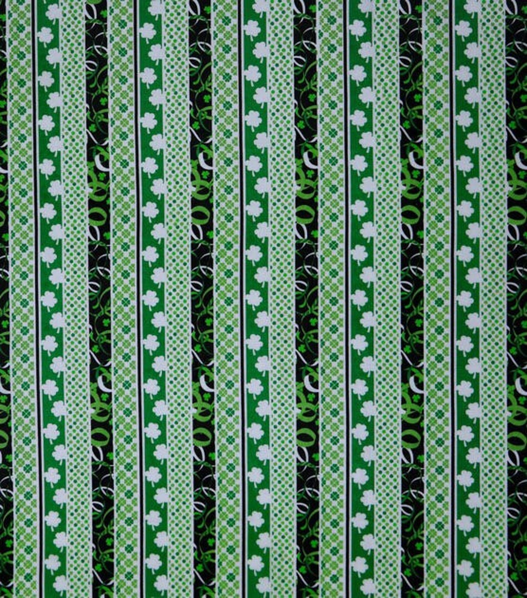 St. Patricks Day Lucky Irish Stripe Cotton Fabric - Etsy