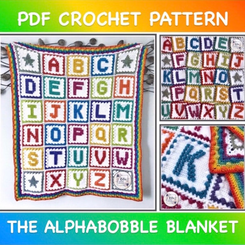 Crochet Alphabet Pattern - Etsy