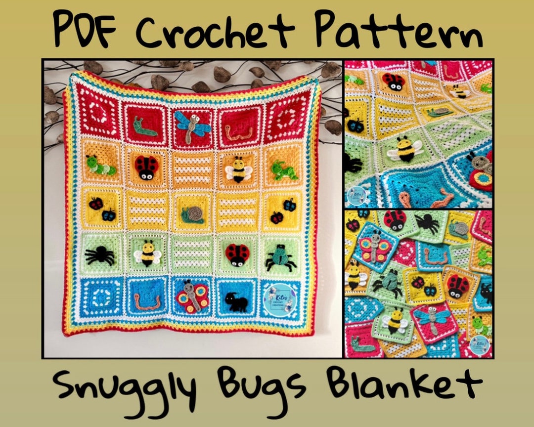 US TERMS - PDF Crochet Pattern - Snuggly Bugs Blanket - Etsy