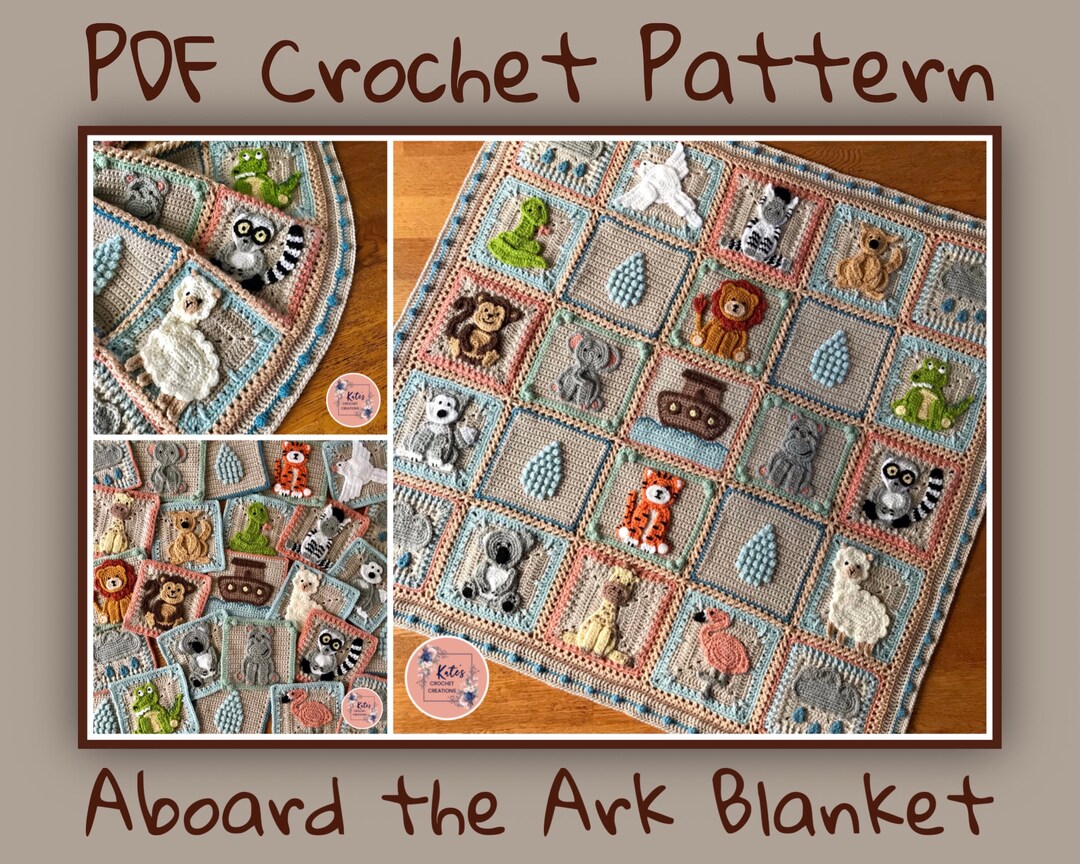 UK TERMS - PDF Crochet Pattern - Aboard the Ark Blanket - Etsy
