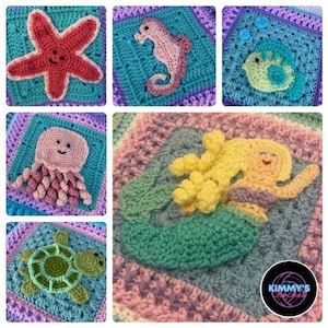 US TERMS - PDF Crochet Pattern - Ocean Friends Blanket - Etsy