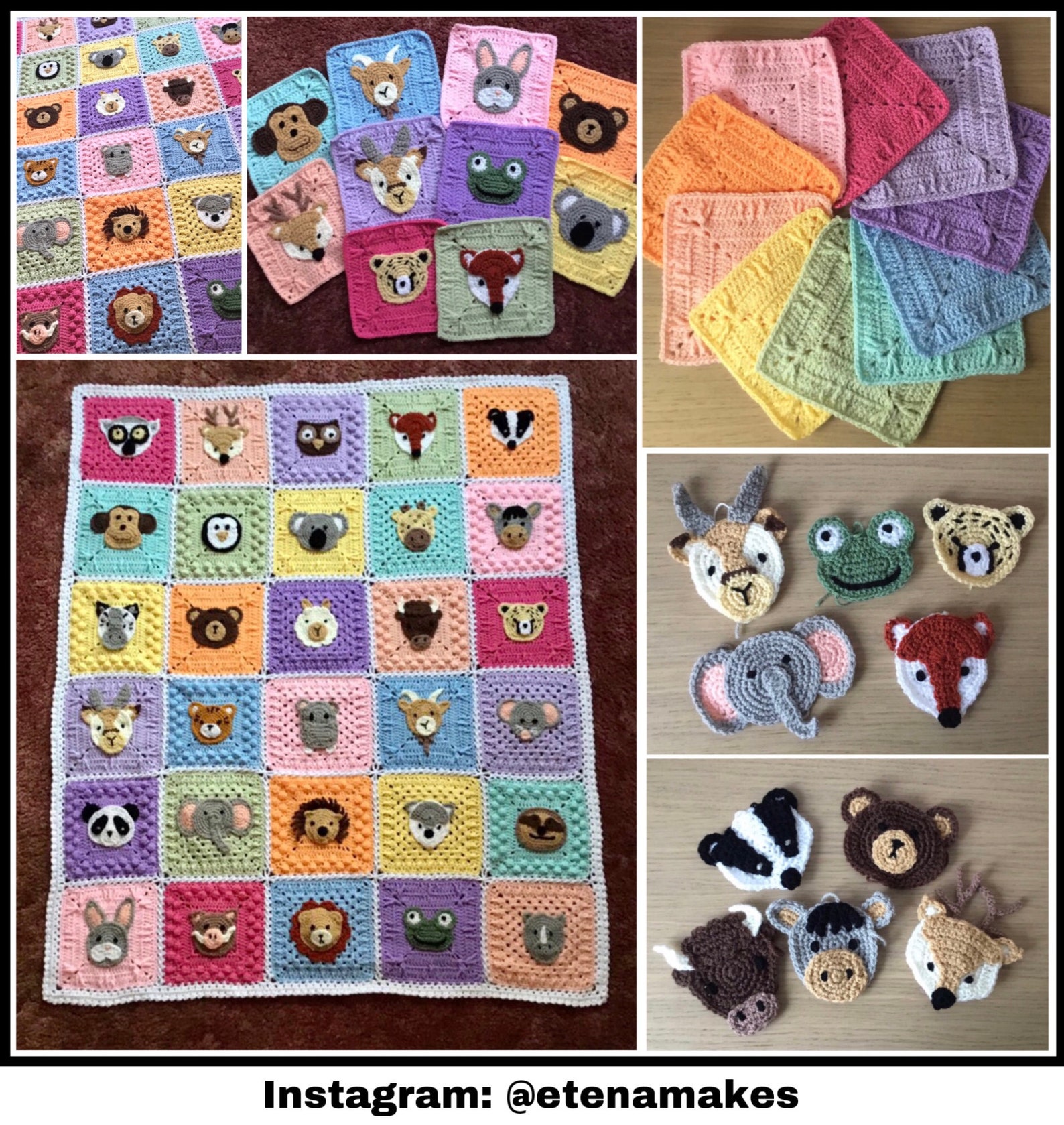 US TERMS PDF Crochet Pattern Animal Kingdom Blanket - Etsy