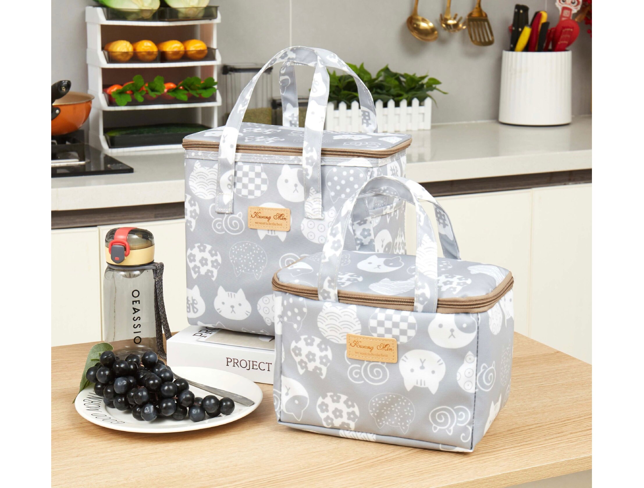 Cute Cat Insulated Lunch Bag Portable Bag With Shoulder Strap - Etsy